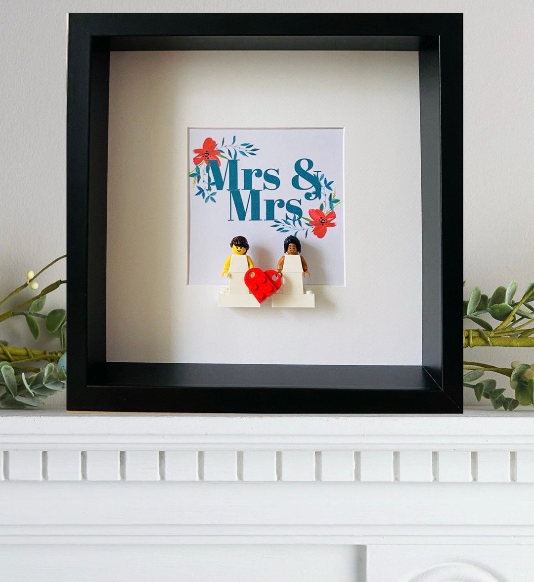 Wedding Frame With Personalised Lego Mini Figures. - Etsy UK
