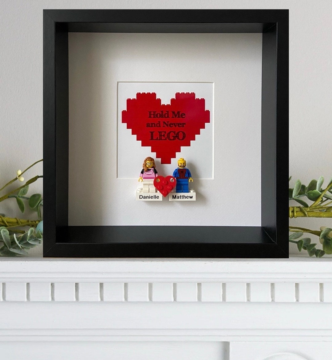 Personalised Lego Mini Figure Valentine Gift Frame - Etsy