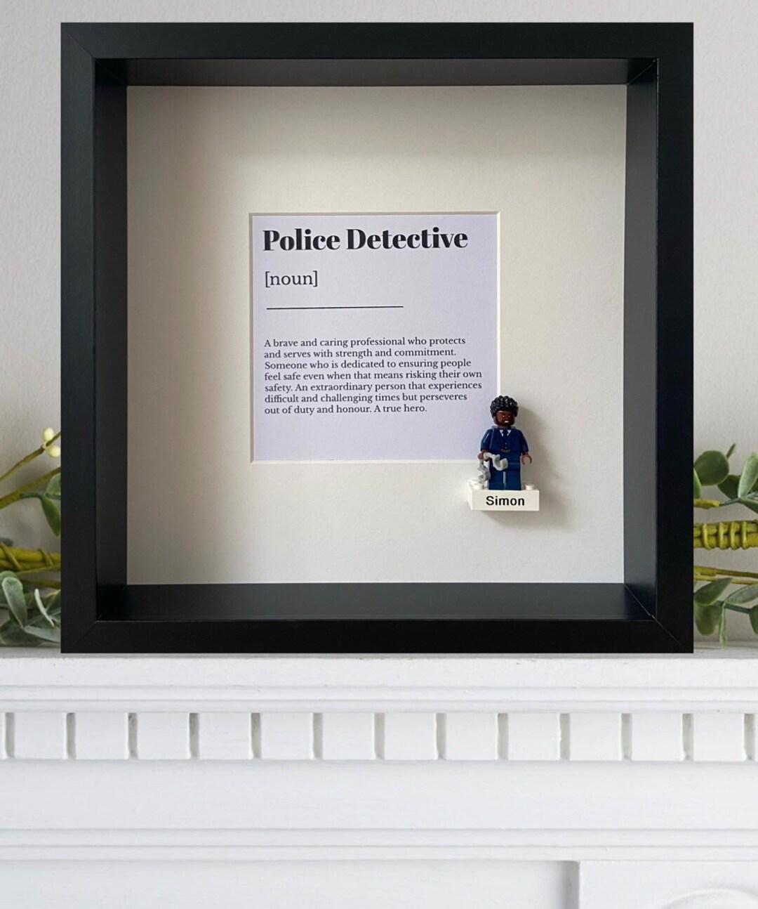 Personalised Police Detective Definition & Mini Figure Frame - Etsy