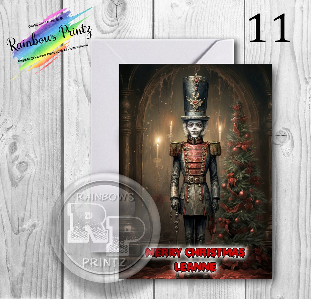 Personalised Gothic Dark Christmas Card PART 2 - Etsy