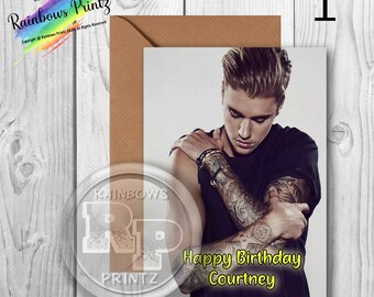 Justin Bieber Birthday Card - Etsy
