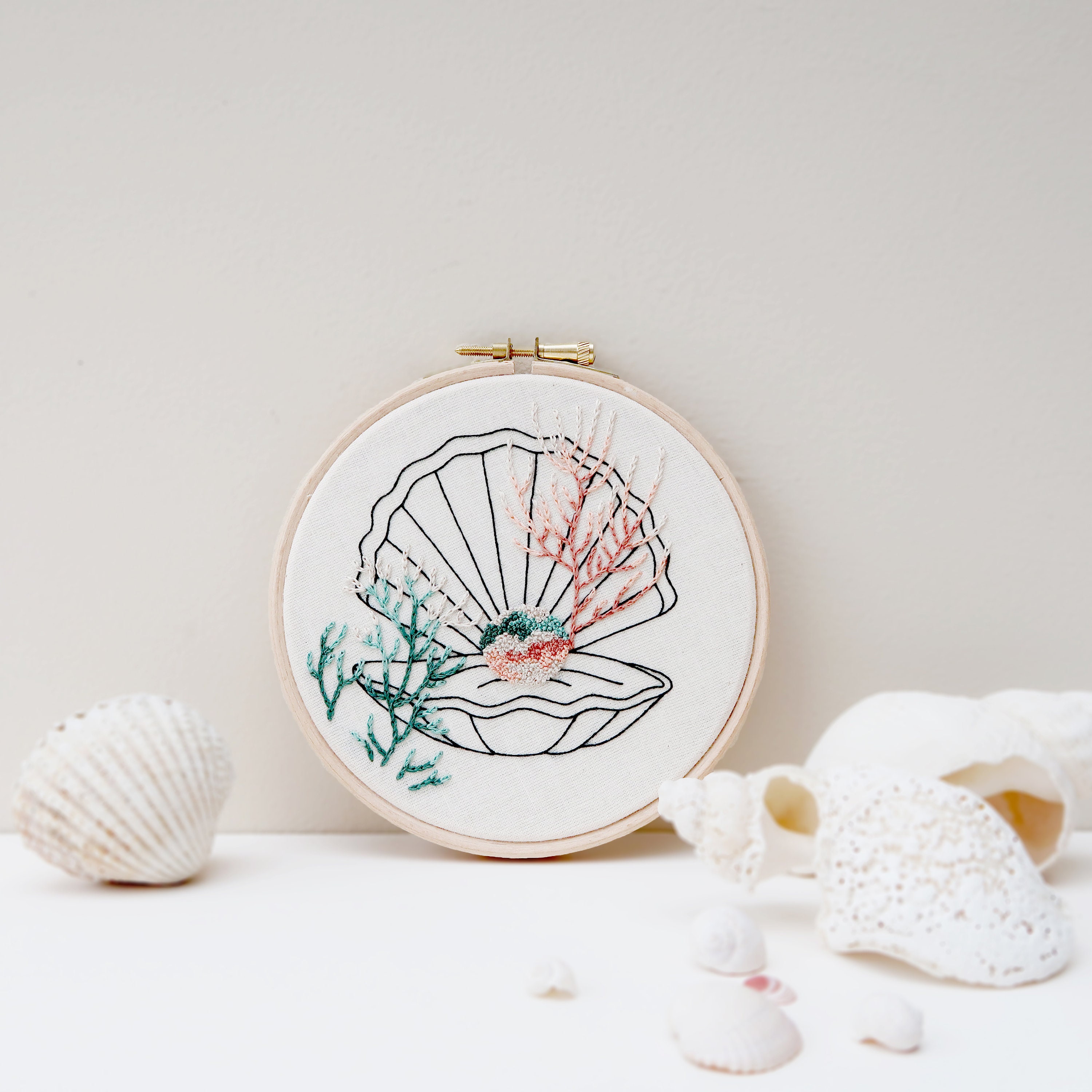 Sea Shell Embroidery Pattern PDF Digital Download 5-inch | Etsy