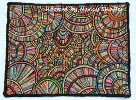 Kaleidoscope in 2 Sizes Great Rug to Clean Out Your Stash | Etsy