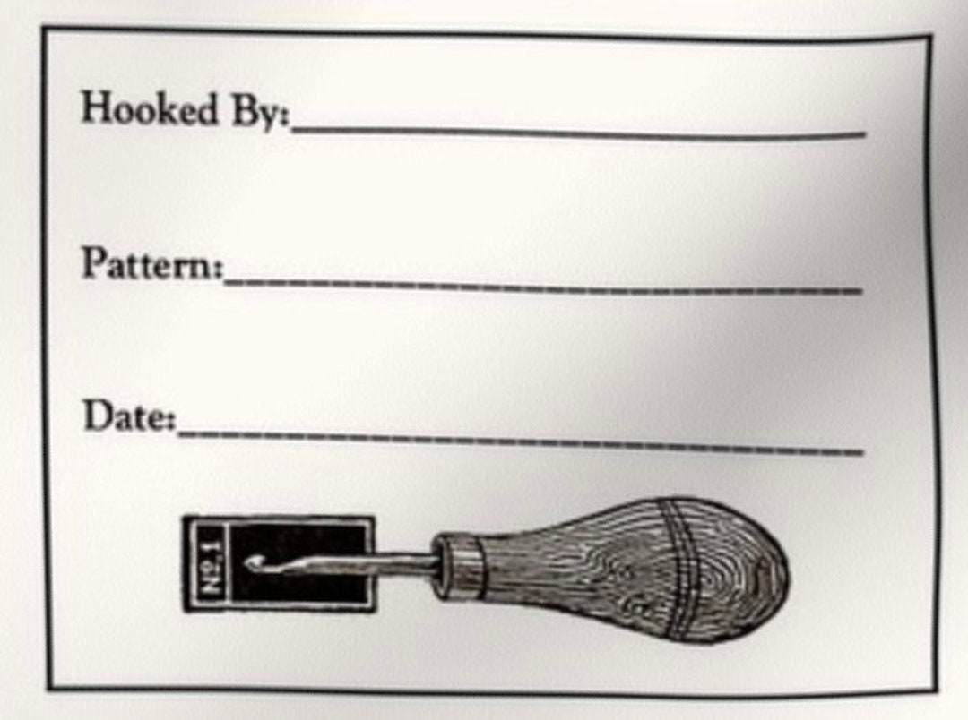 New HOOK Style Rug Labels, Be Sure to Label Your Rug! Rug Labels Pkg of ...