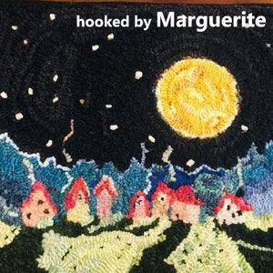 Good Night Moon, 12 X 18 Storybook Cottage, Rug Hooking Pattern Based ...