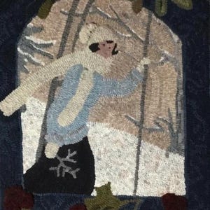 Winter Walk, Vintage Postcard Pattern From Joan Moshimer's Studio, Rug ...