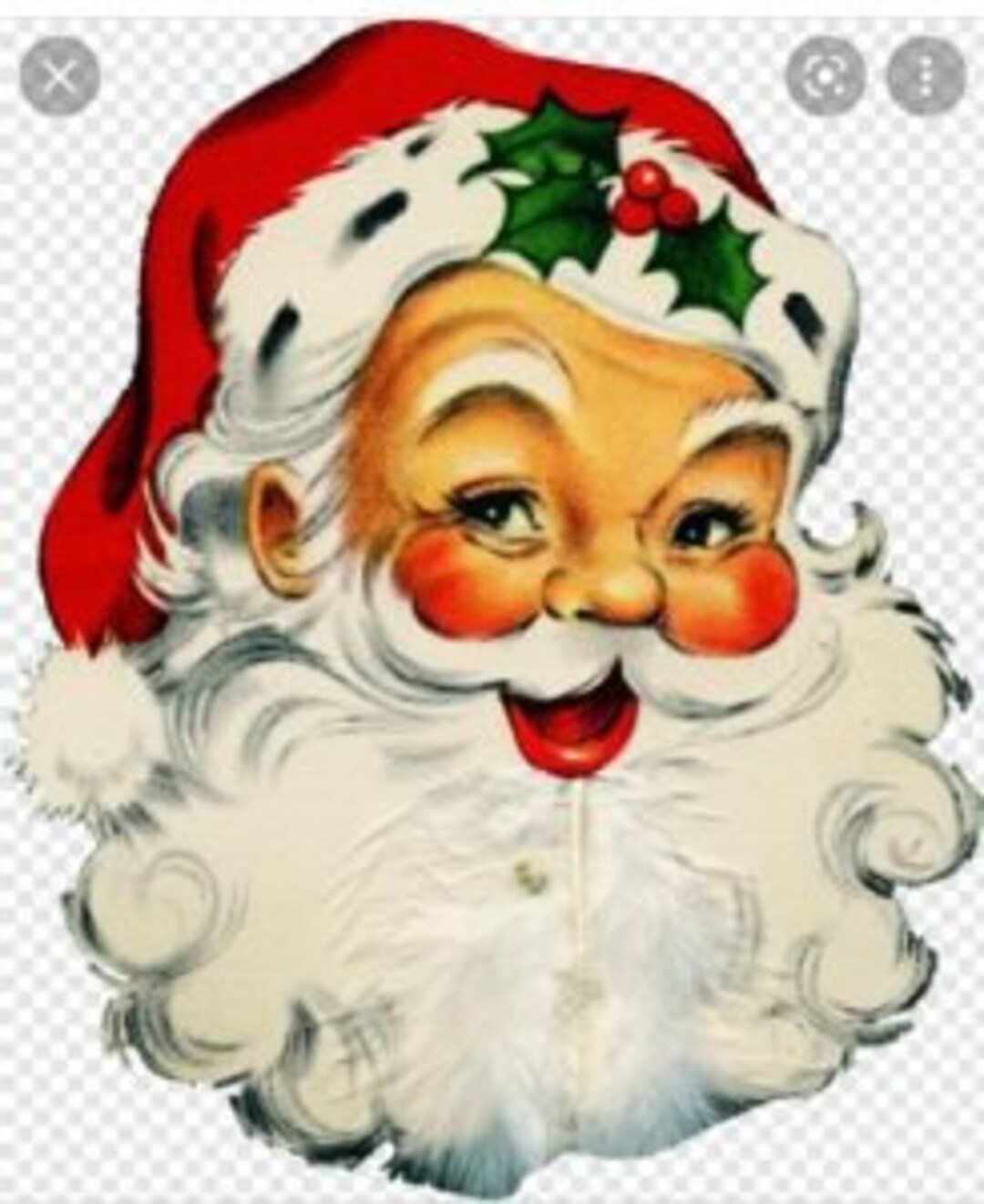 Vintage Santa Pattern, Wonderful and Whimsical, 18" X 18", P is for ...