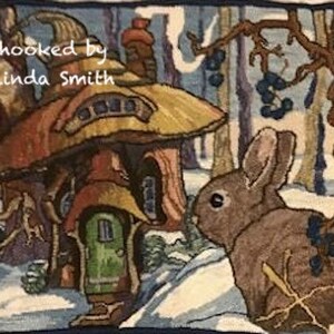 Blueberry Bunny Cottage Based on the Artwork of Alida Akers, Rug ...