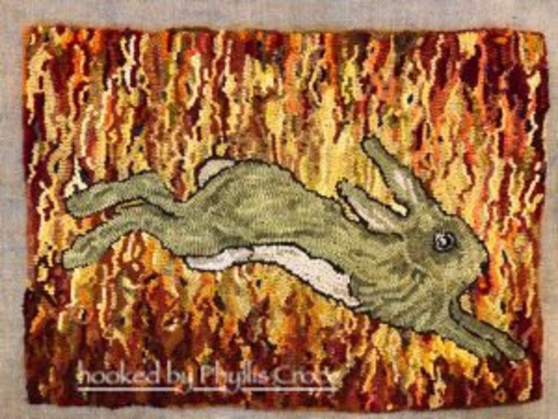 Green Bunny, by Sharon Smith, Rug Hooking Pattern - Etsy