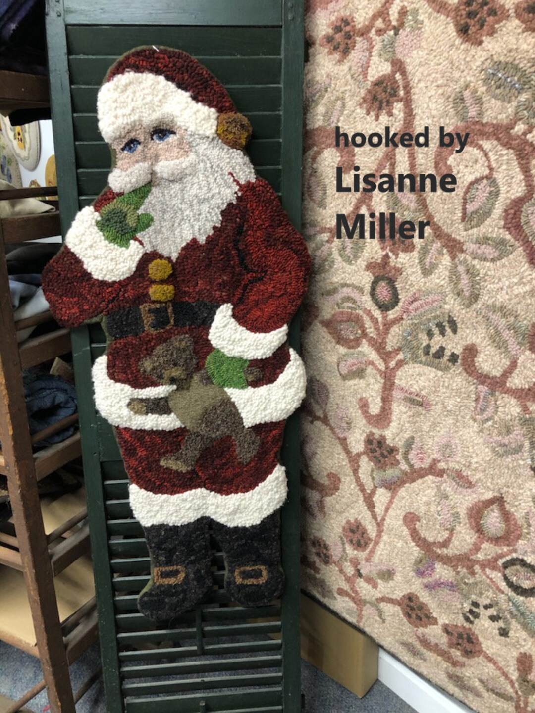 Here Comes Santa! Joan Moshimer's Studio,rug Hooking Pattern Only on ...