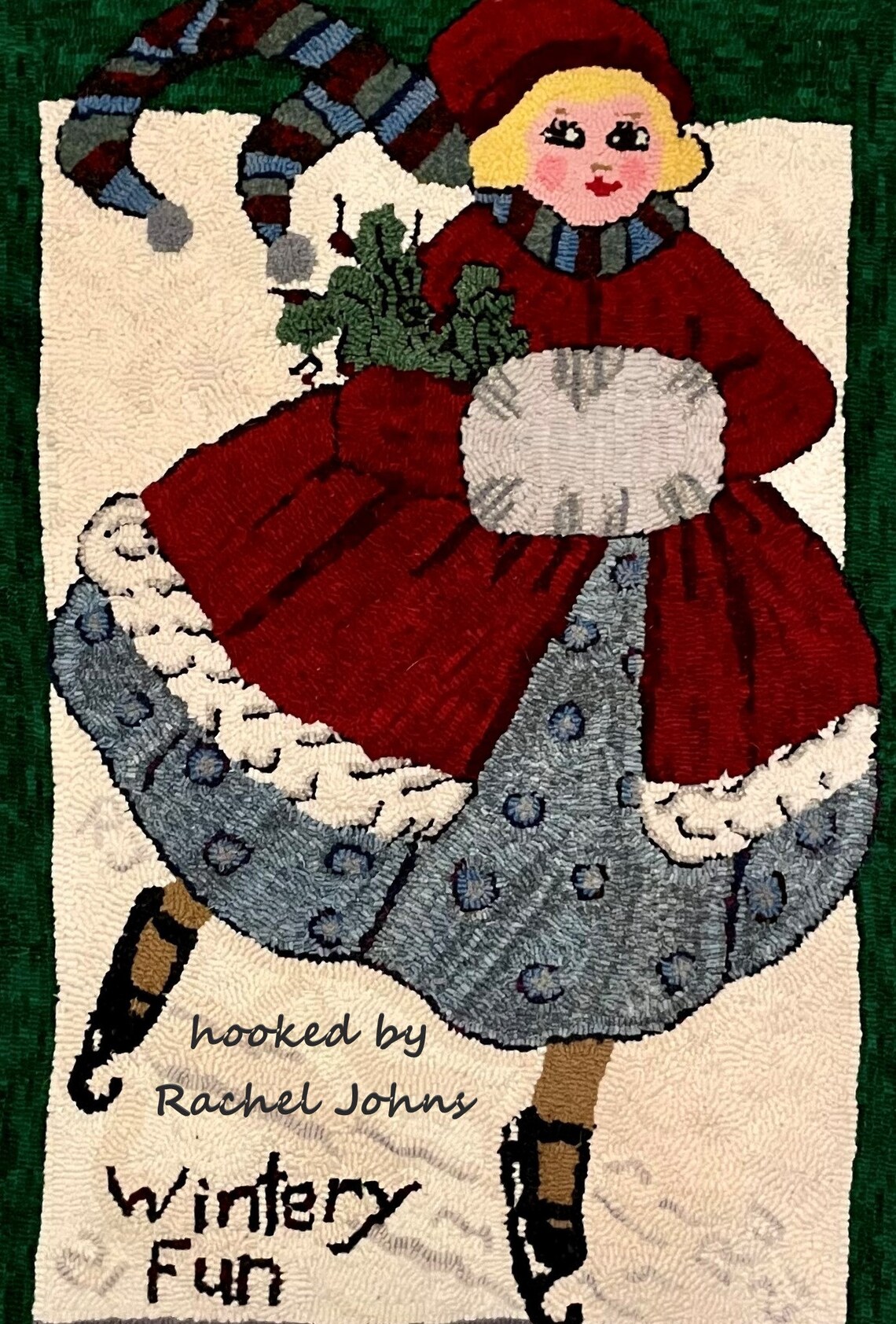 Winter Frolic 26 X 18 Vintage Postcard Pattern From Joan - Etsy