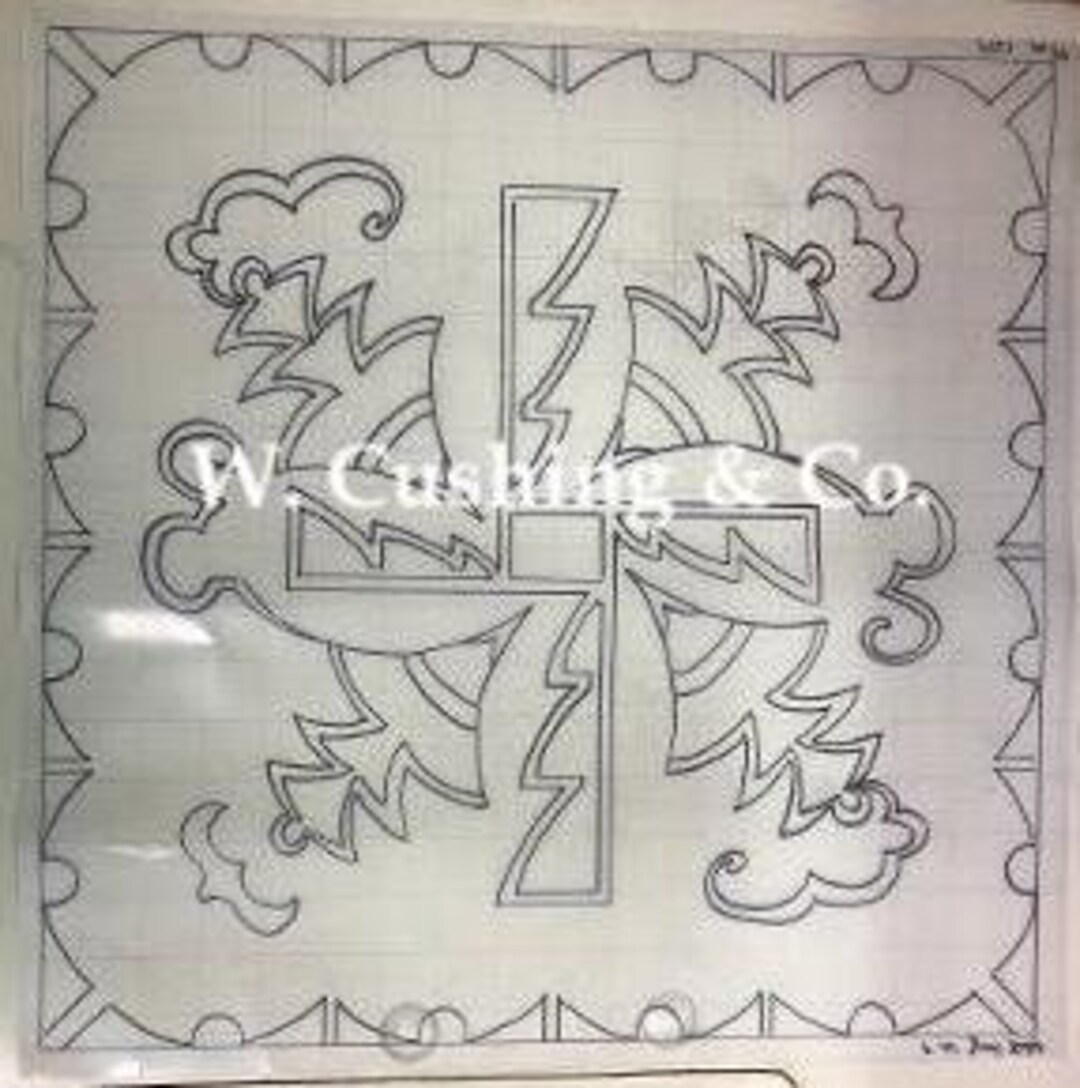 Salma Scribble, Great NEW Pattern 18 X 18 on Linen - Etsy