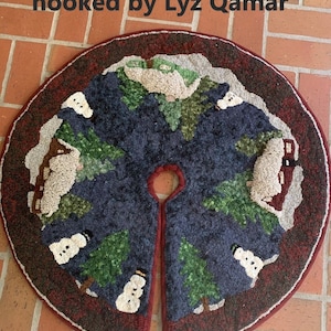 Winter Village 36" Round Tree Skirt From Joan Moshimer's Studio, Rug ...