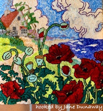 Poppies by the Seashore Rug Hooking Pattern Based on the - Etsy