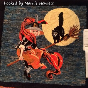 Wilhelmina the Witch 22" X 22" From Joan Moshimer's Studio, Rug Hooking ...
