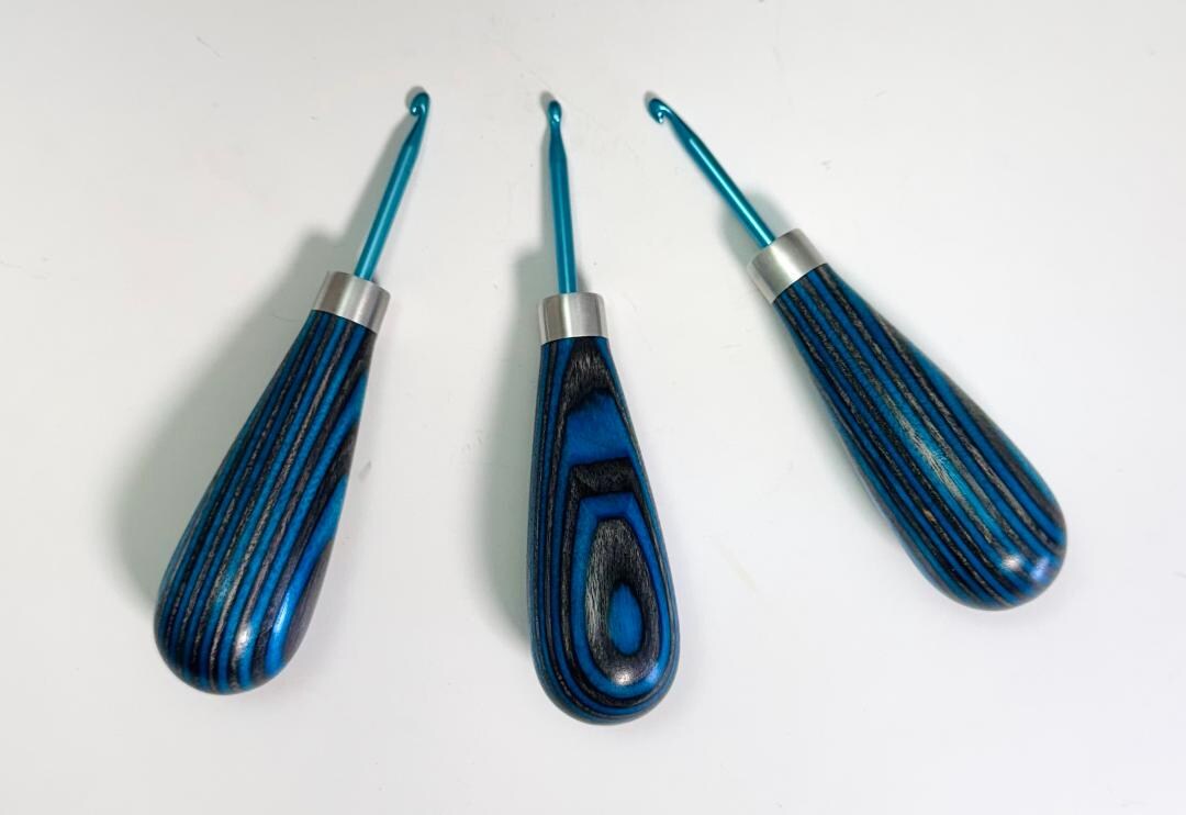 Fabulous Hand Turned Hooks by Dixie Biggs--the Aqua Limit - Etsy
