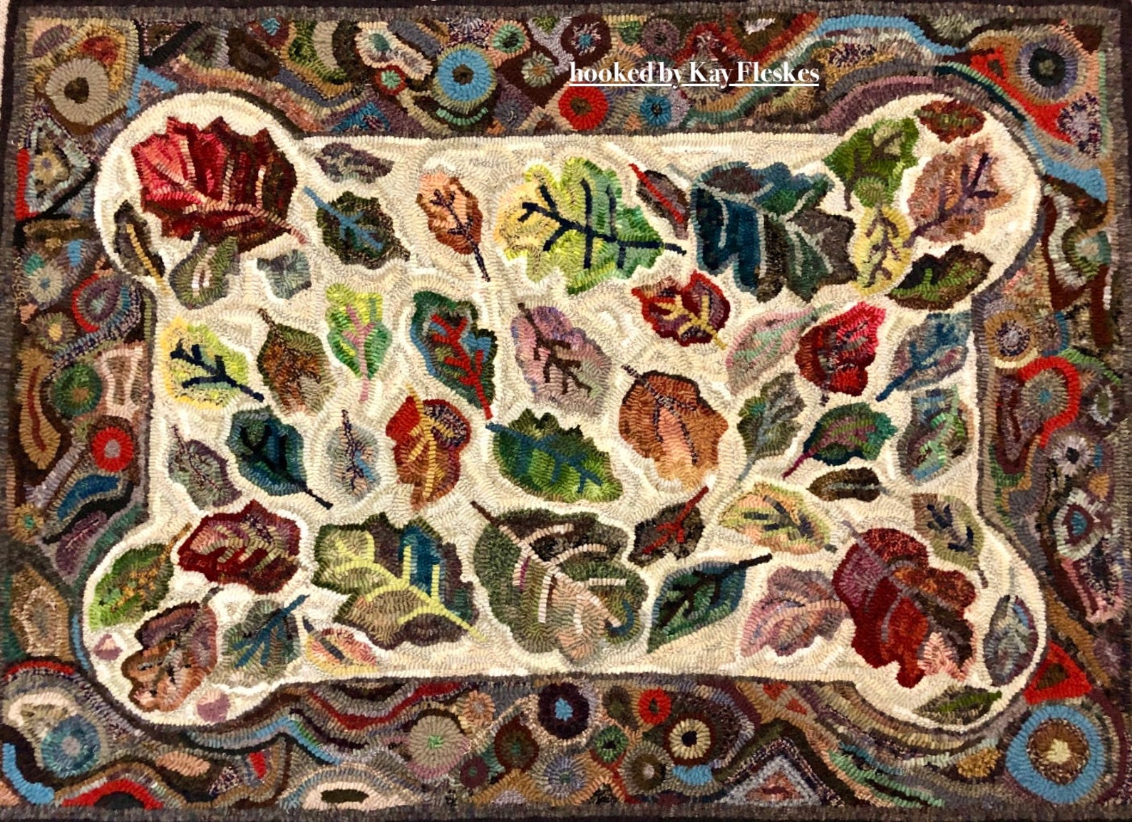 Falling Leaves 26 X 36 From Joan Moshimer Rug Hooking Pattern - Etsy