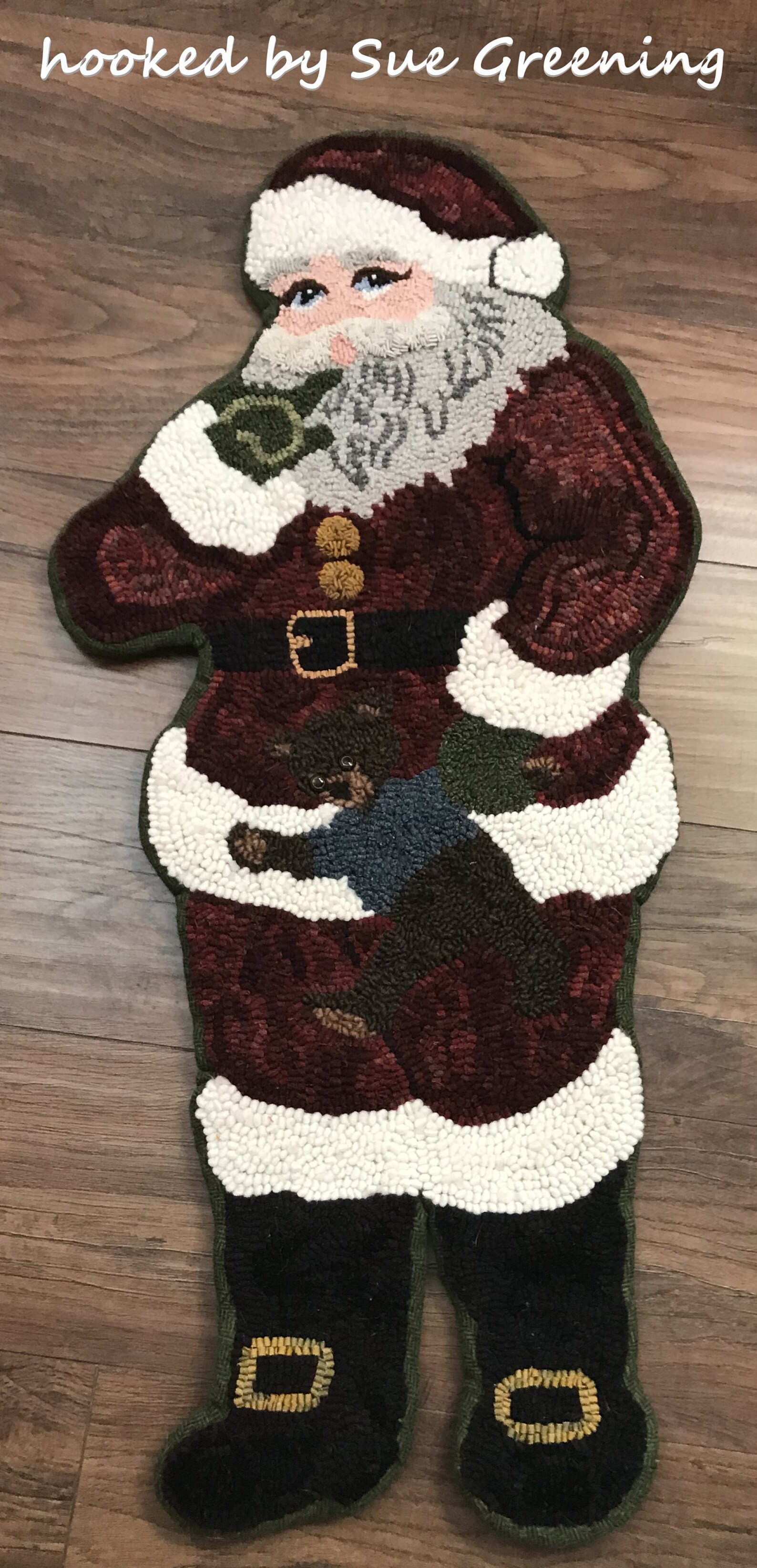 Here Comes Santa! Joan Moshimer's Studio,rug Hooking Pattern Only on ...