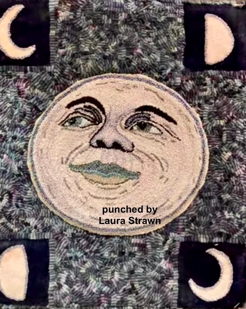 By the Light of the Moon, A Rug Hooking Pattern by P is for Primitive ...