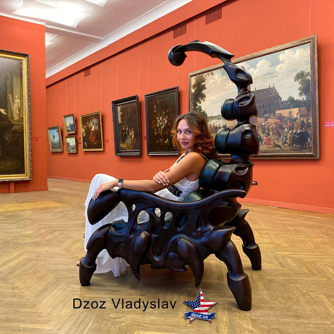 Scorpion Armchair Chair Exclusive Furniture Wood Carved - Etsy