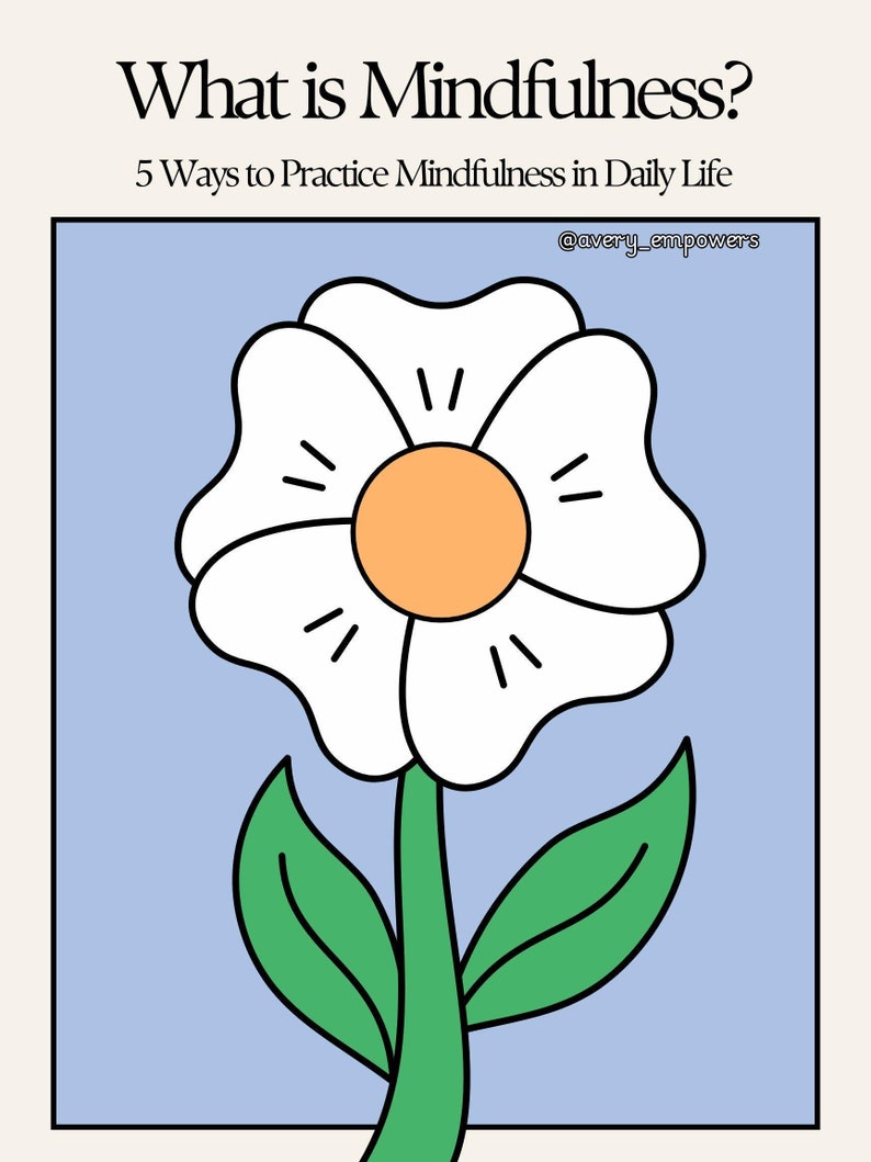 5 Step Mindfulness Guide - Etsy
