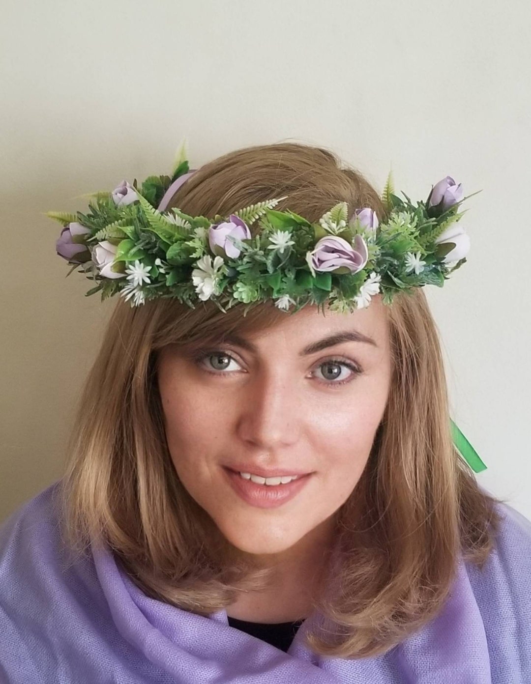 Violet Crown, Violet Hair Crown Purple Violet Hairpieces, Bridal Flower ...