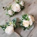 Ivory Cream Corsage, Ivory Peony Wrist Corsage, Cream Ivory Pearl ...