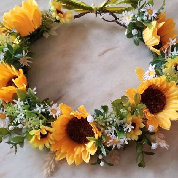 Sunflower Crown - Etsy