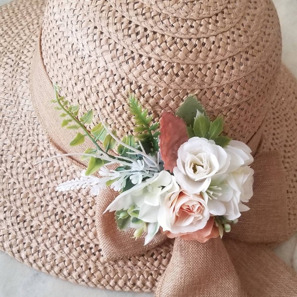 Floral Straw Hat - Etsy