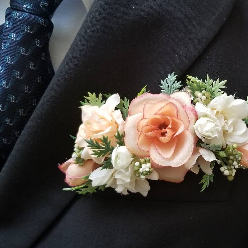Coral Boutonniere - Etsy