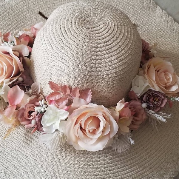 Coral Flower Crown - Etsy