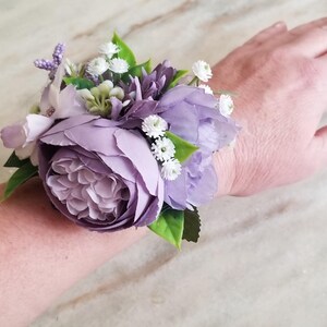Lilac Prom Set, African Violet Prom Set, Lilac Wrist Corsage and ...