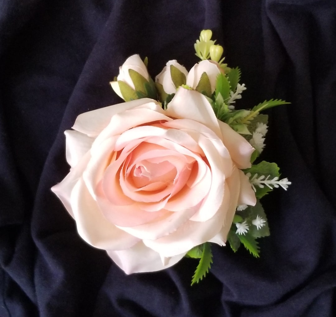 Pink Rose Shoulder Corsage: Floral Brooch Pin - Etsy