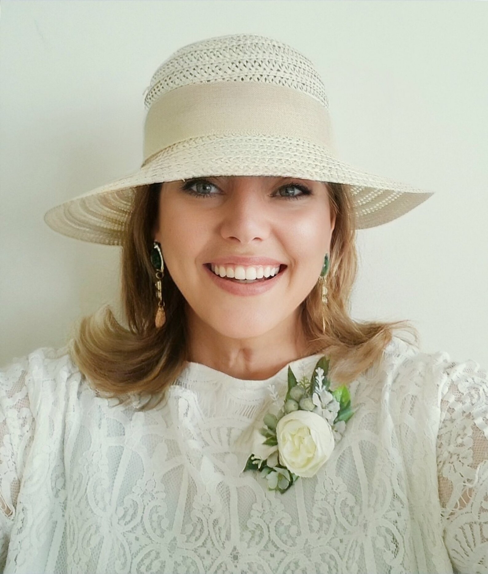 Formal Straw Hat With Adjustable Floral Decoration , Sun Hat, Straw Hat ...