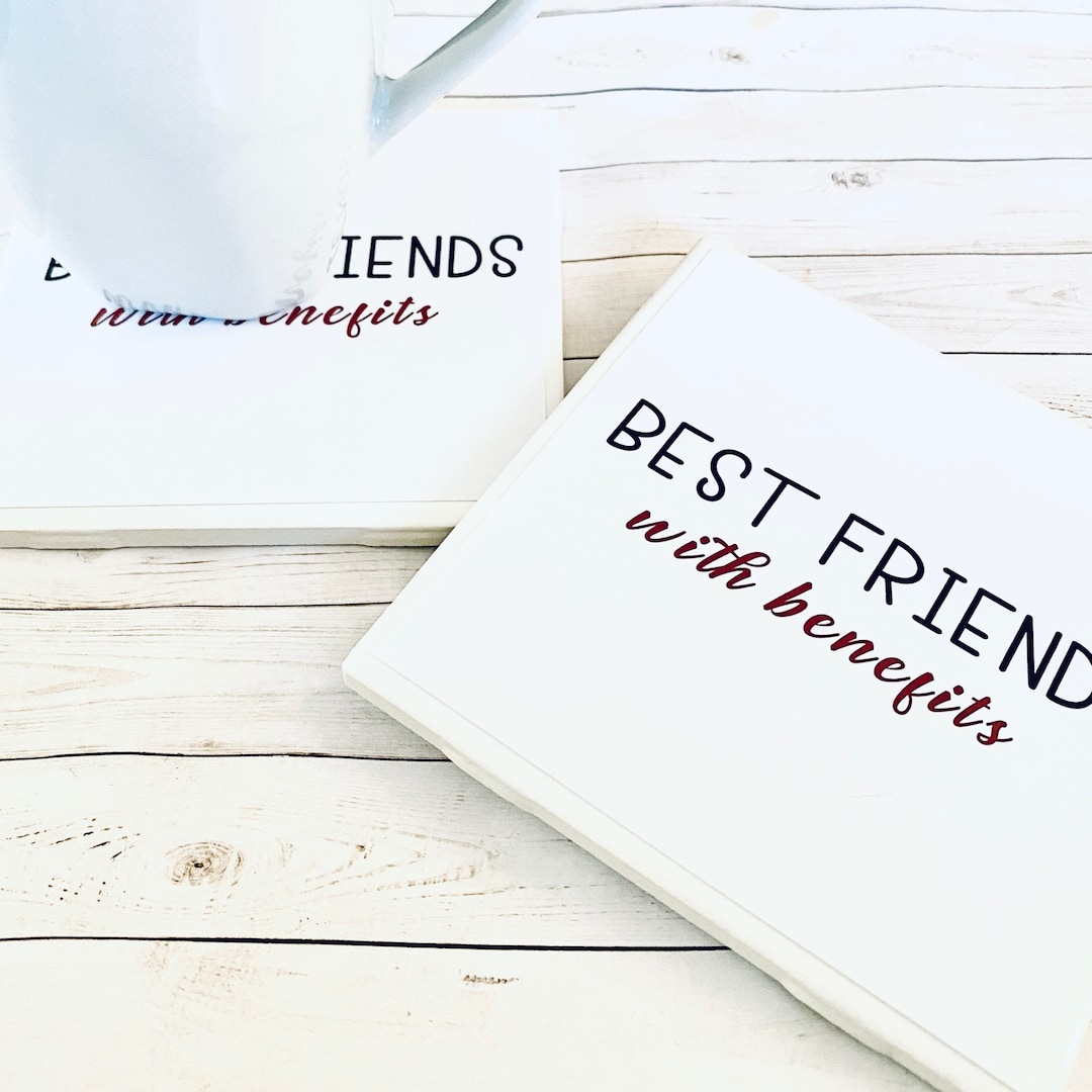 Best Friends With Benefits Ceramic Coaster, Funny Adult Gift, Anti ...