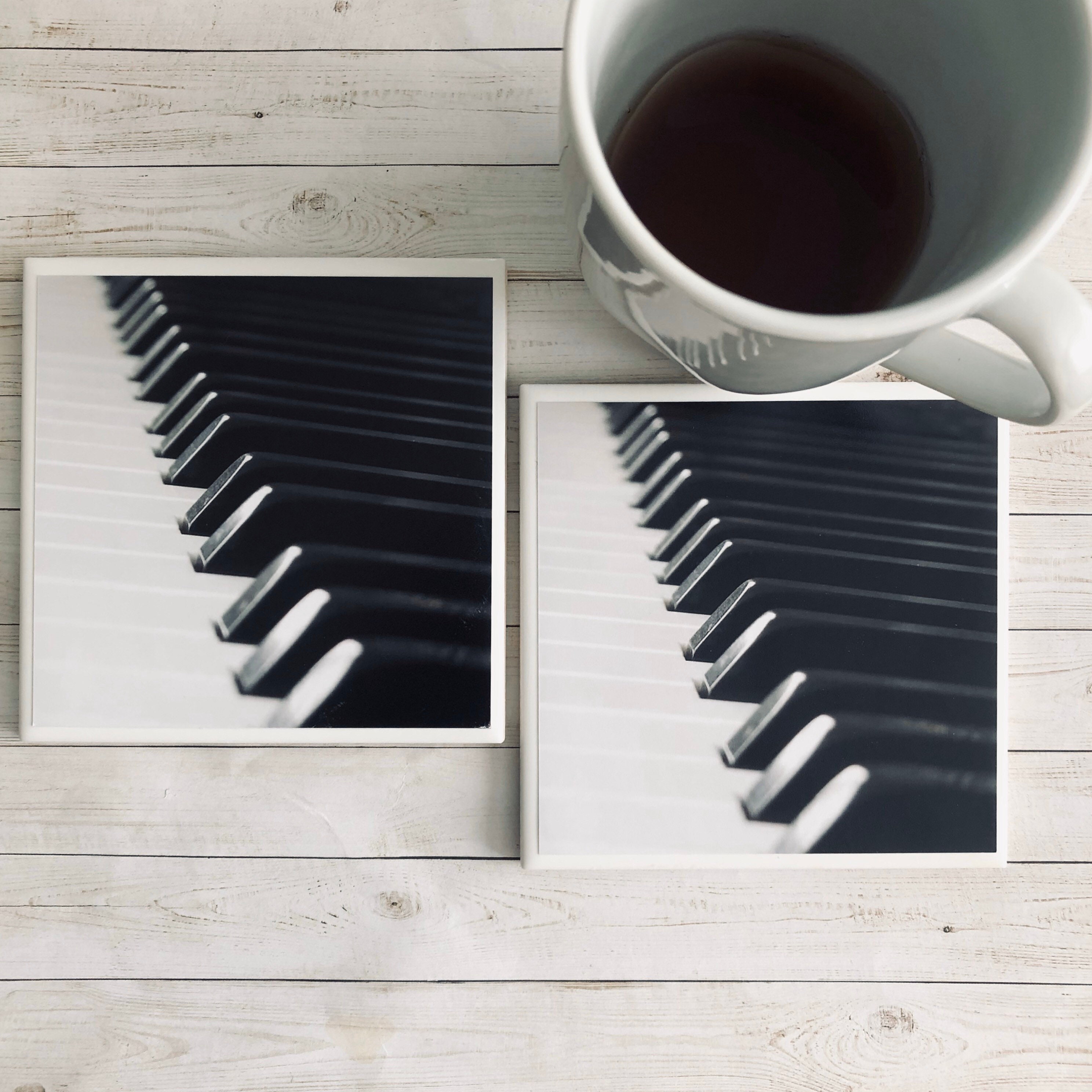 Pianist Gift Piano Ceramic Coasters Musician Art Music | Etsy