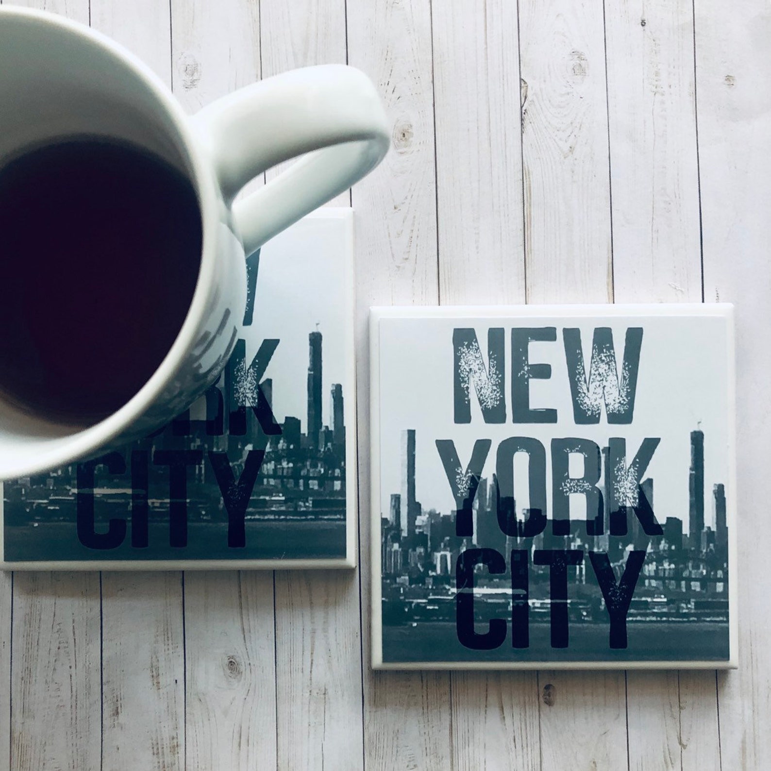 New York City Skyline Coasters, Co-worker Gift, NYC Photography, Moving ...