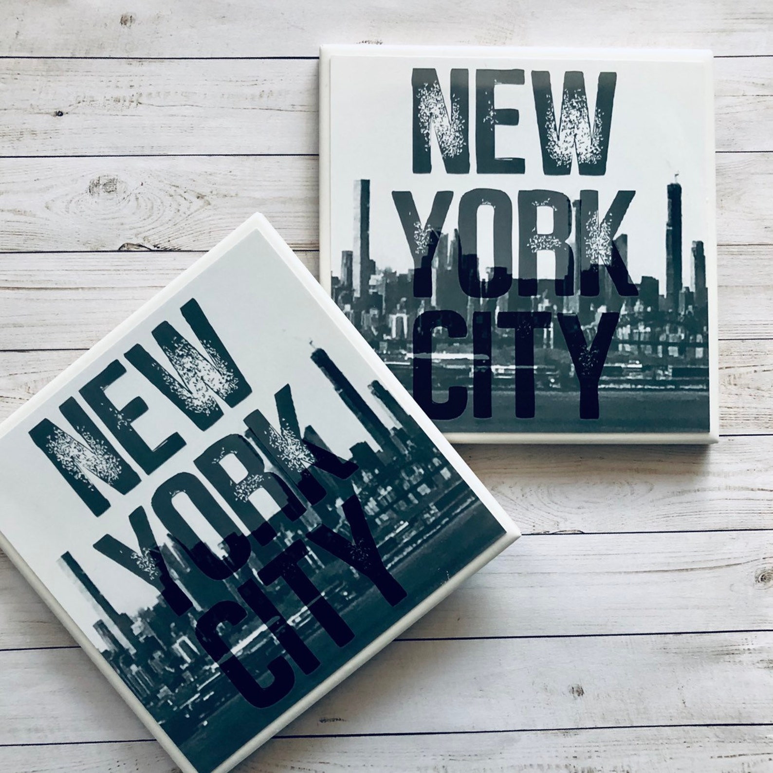 New York City Skyline Coasters, Co-worker Gift, NYC Photography, Moving ...
