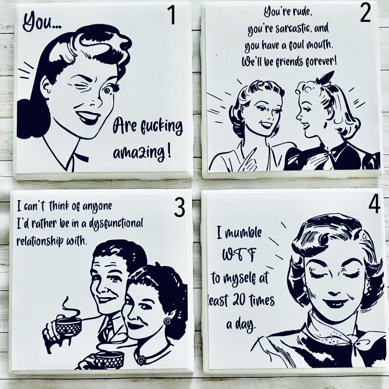 Funny Coasters - Etsy
