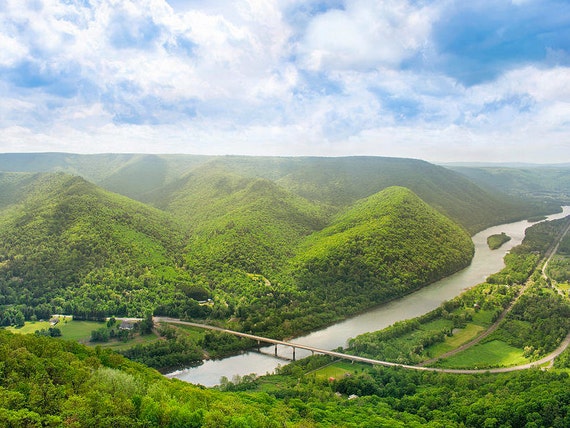 Mountain Scenery Landscape Photography Hyner View State Park - Etsy