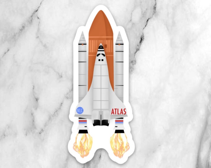 Space Shuttle Vinyl Sticker Waterproof Weatherproof - Etsy