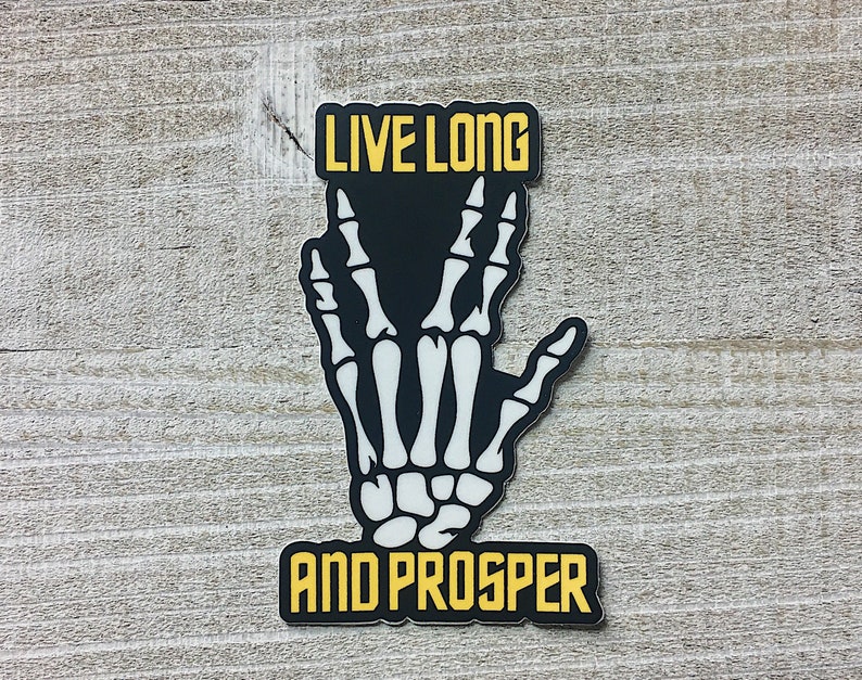 Vulcan Skeleton Star Trek Vinyl Sticker Waterproof | Etsy