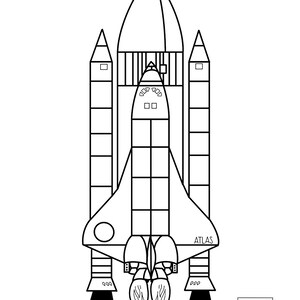 BUNDLE Space Coloring Page - Etsy
