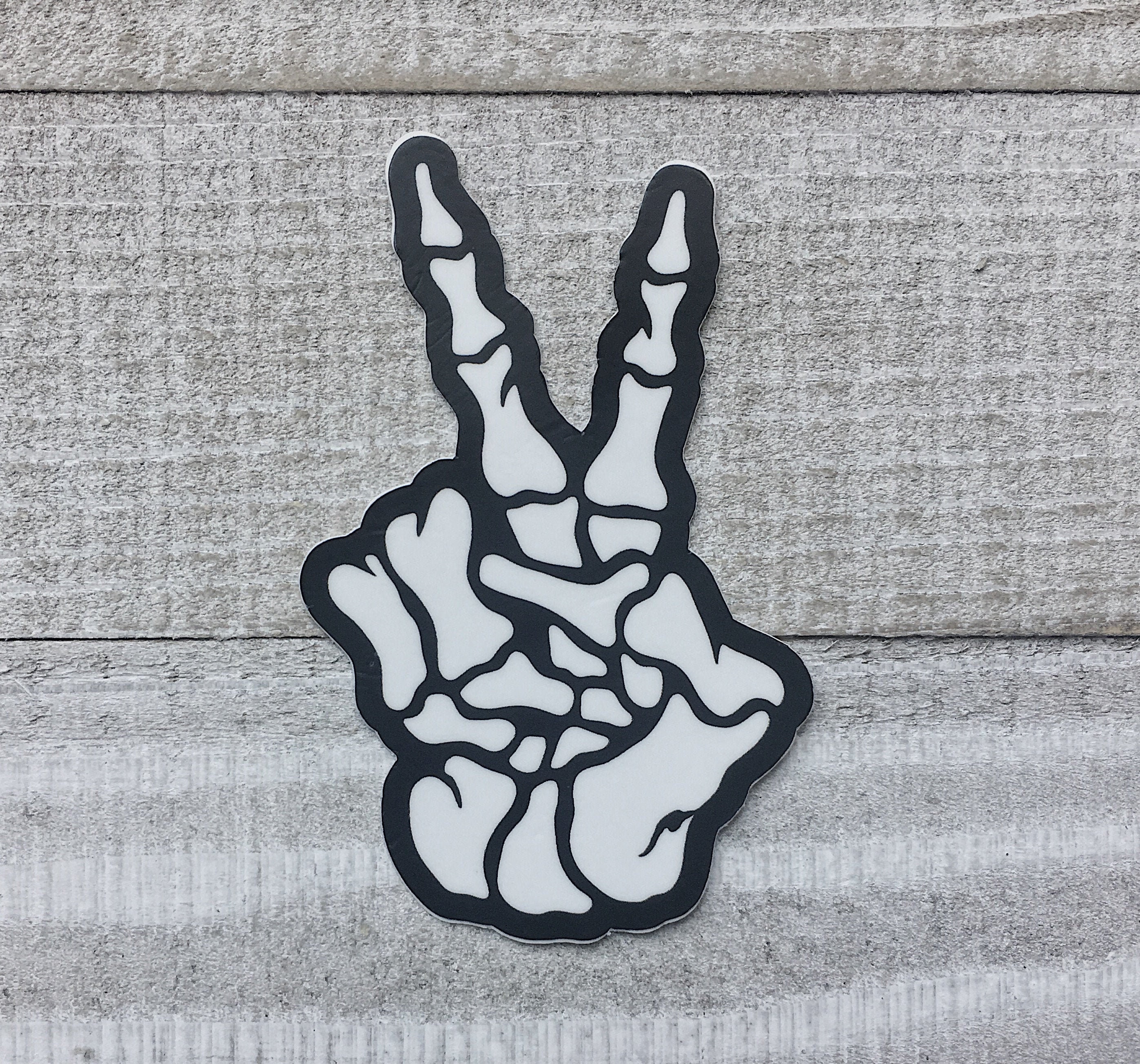 Skeleton Peace Sign Sticker Bumper Sticker Vinyl Decal 5 X 7 ...