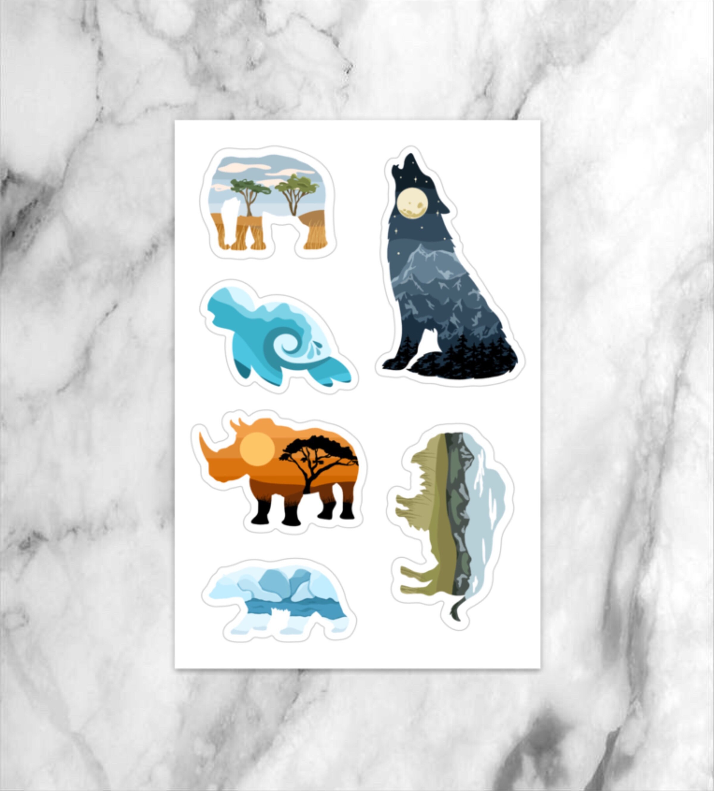 Endangered Animals Vinyl Sticker Sheet Waterproof - Etsy UK