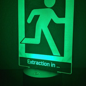 Escape From Tarkov "extraction In..." LED Light - Adjustable Colors - Etsy