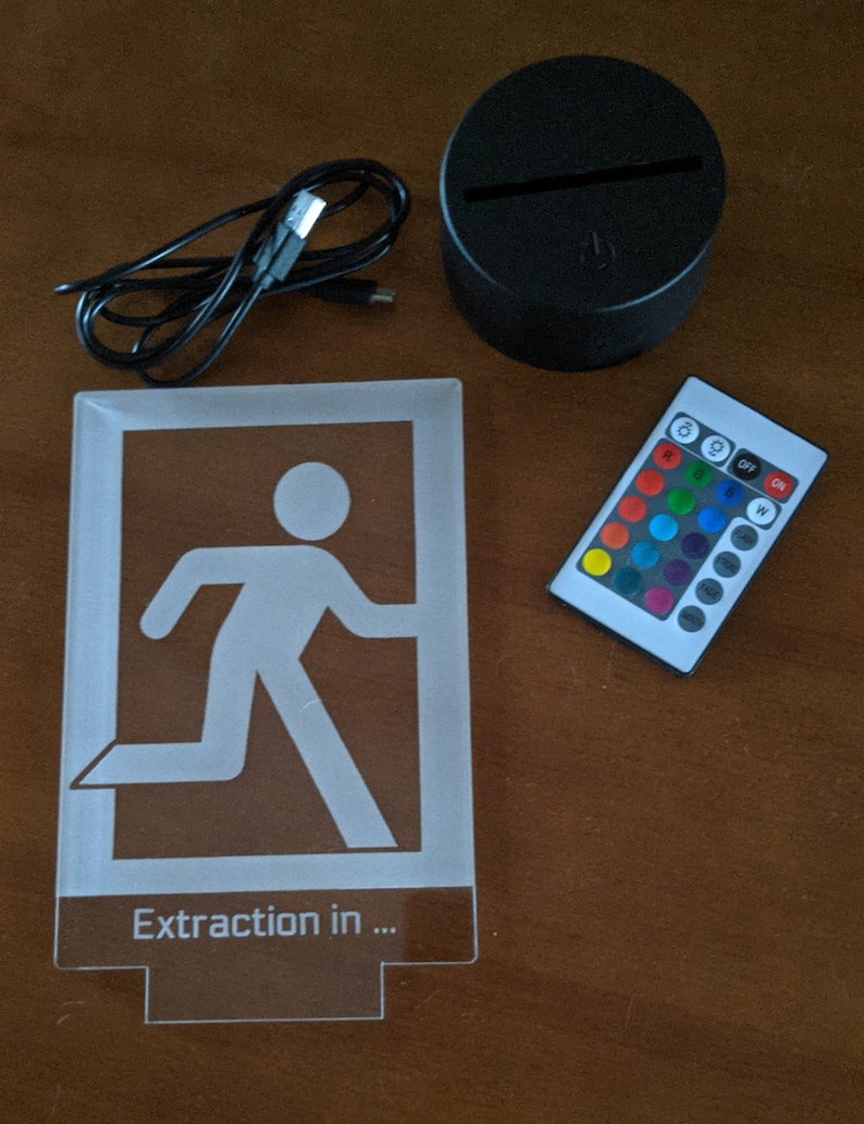 Escape From Tarkov "extraction In..." LED Light - Adjustable Colors - Etsy