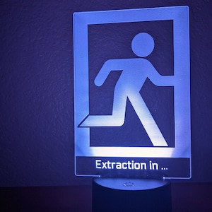 Escape From Tarkov "extraction In..." LED Light - Adjustable Colors - Etsy