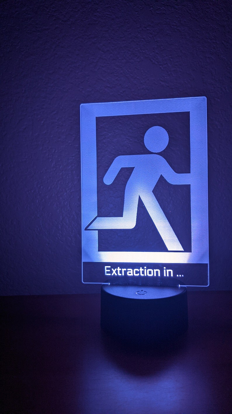 Escape From Tarkov "extraction In..." LED Light - Adjustable Colors - Etsy