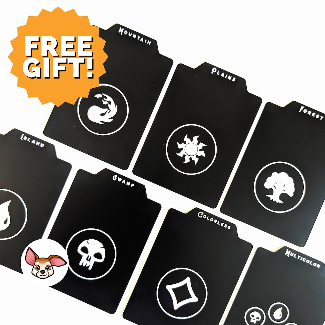 7x Magic the Gathering MTG Vertical Card Dividers - Black and White - Etsy
